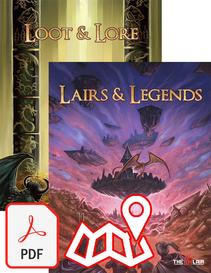 Lairs & Legends PDF & Map Pack – The DM Lair