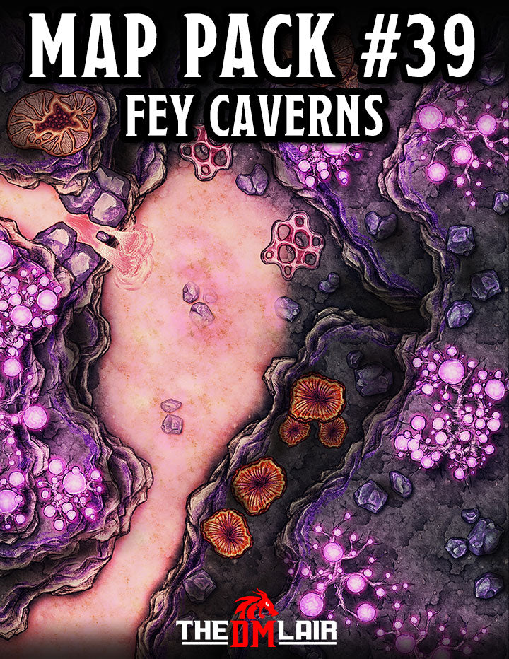 Map Pack #39 - Fey Caverns – The DM Lair