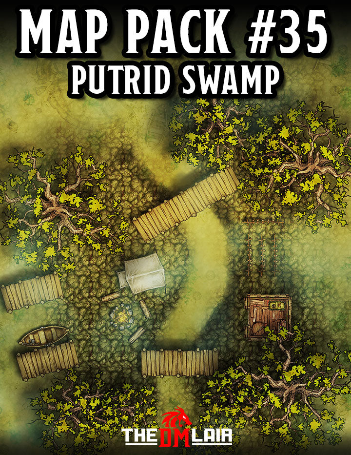 Map Pack #35 - Putrid Swamp – The DM Lair