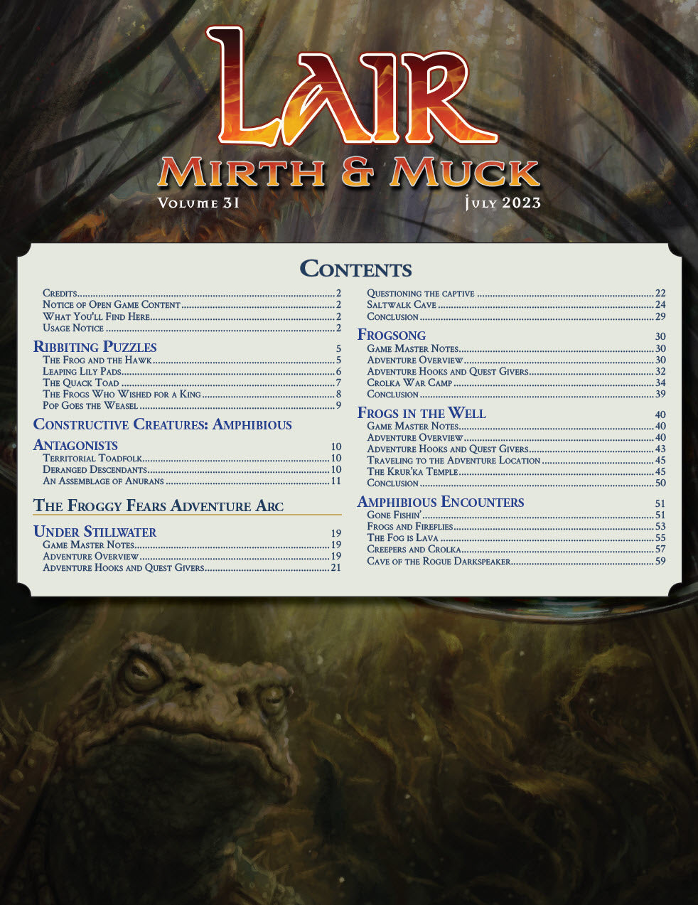 Mirth & Muck - Lair Magazine #31, July 2023 Issue – The DM Lair