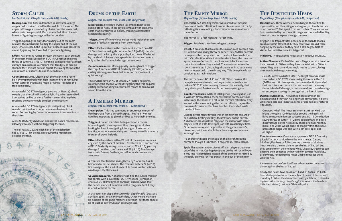 Panic & Pandemonium - Lair Magazine #47, November 2024 Issue – The DM Lair