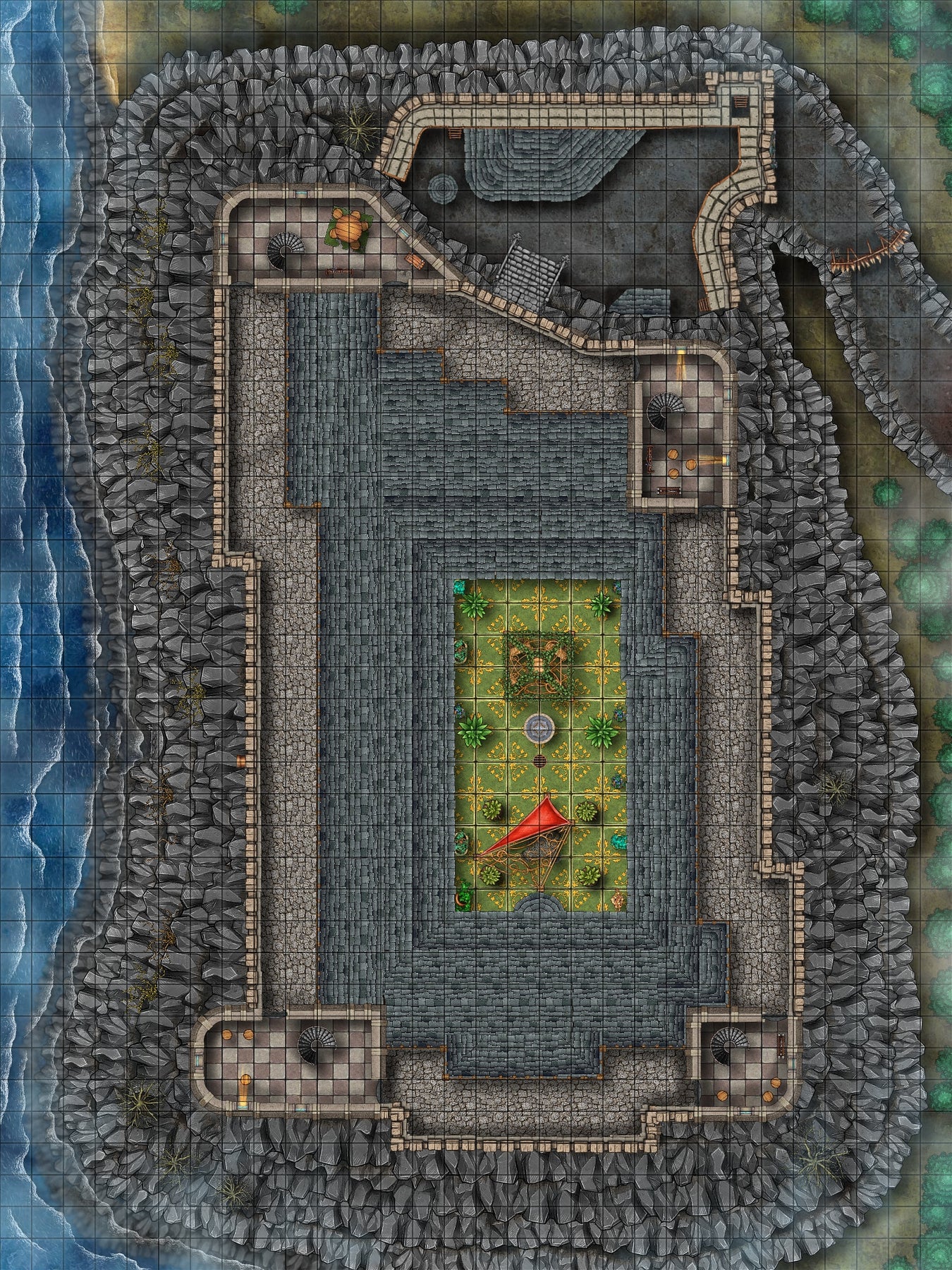 Map Pack #12 - Castles – The DM Lair