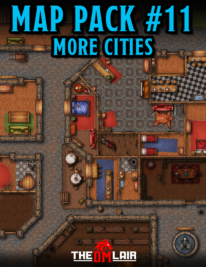 Map Pack #11 - More Cities – The DM Lair