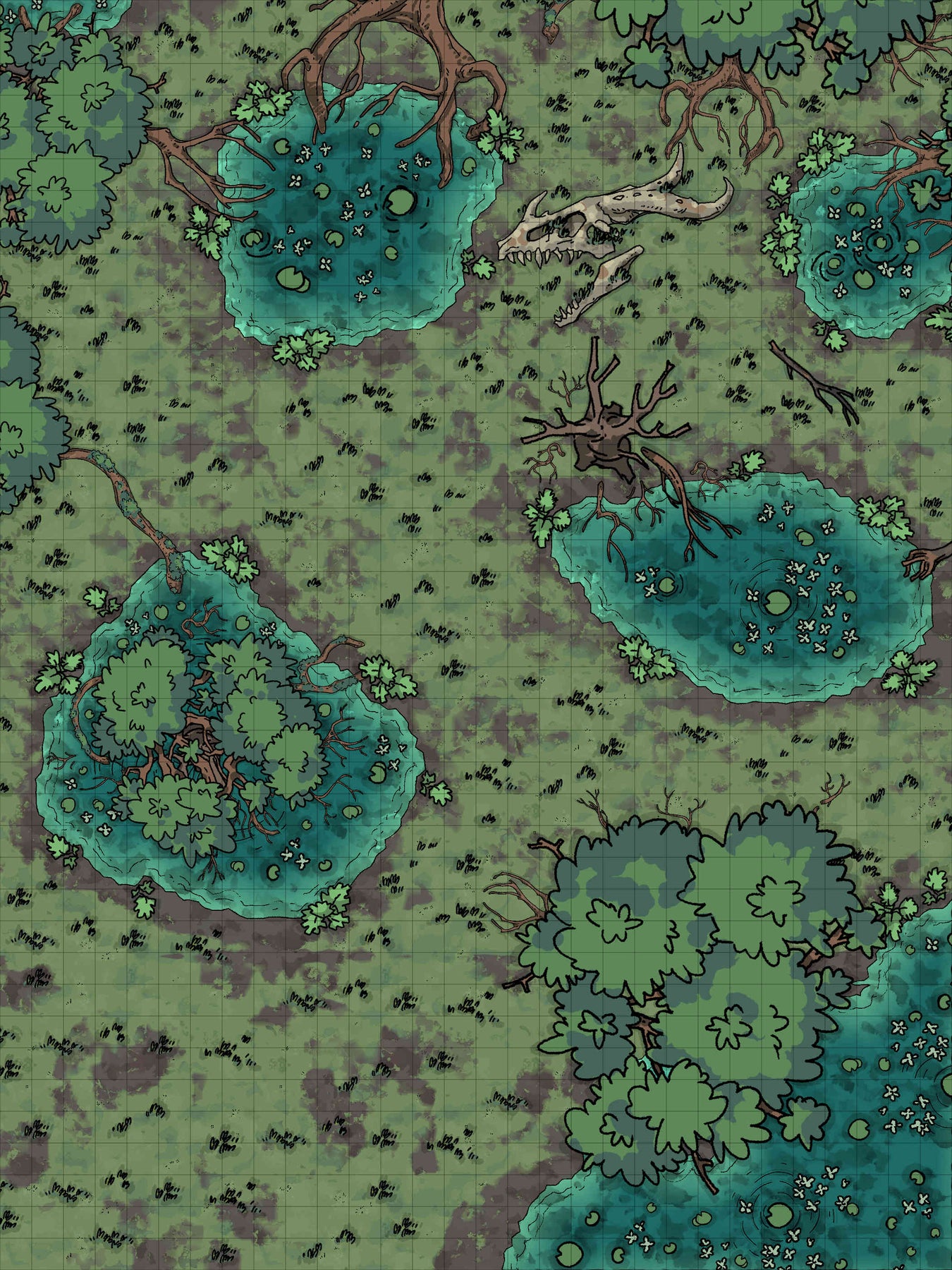 Map Pack #4 - Swamps – The DM Lair